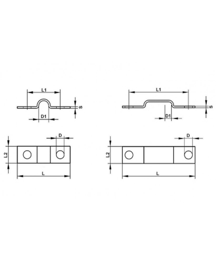 Collier Omega – fixation tuyaux & câbles haute résistance Diamètre 6 mm ...